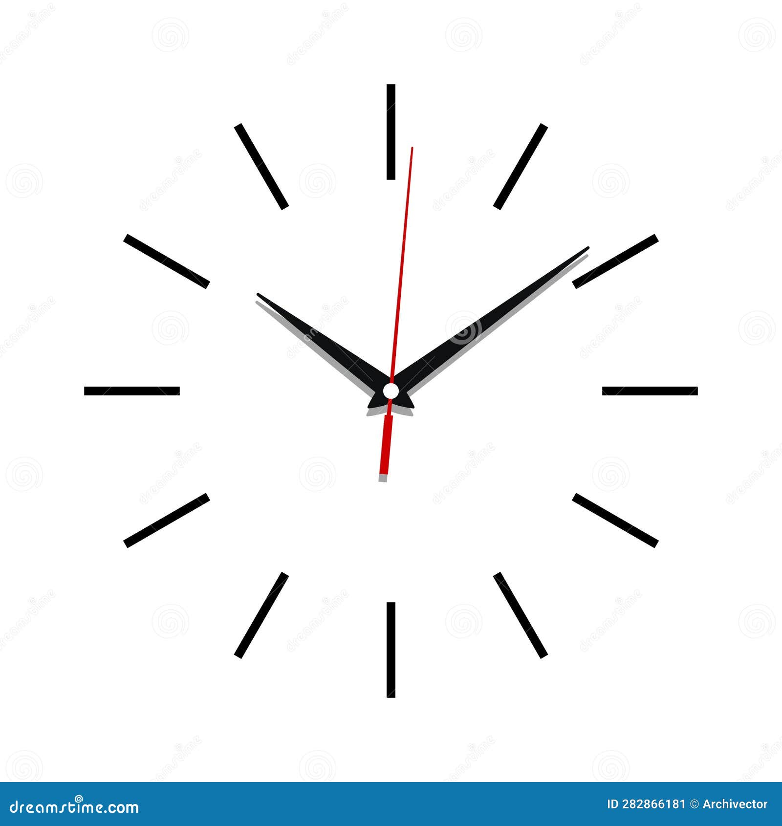 Clock Face Graphic Design Template Close Up Stock Vector - Illustration ...