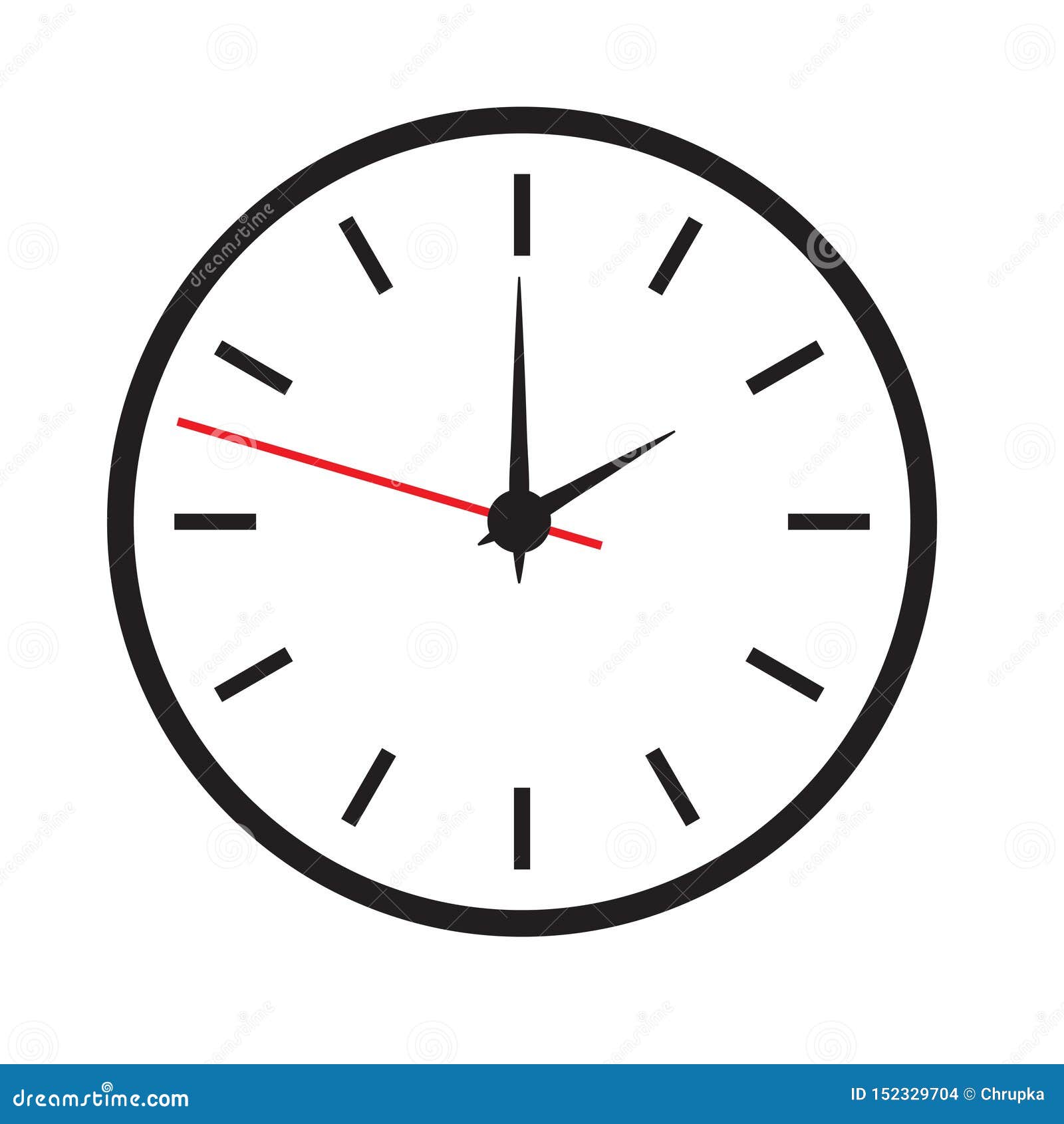 Clock face icon stock vector. Illustration of modern - 152329704