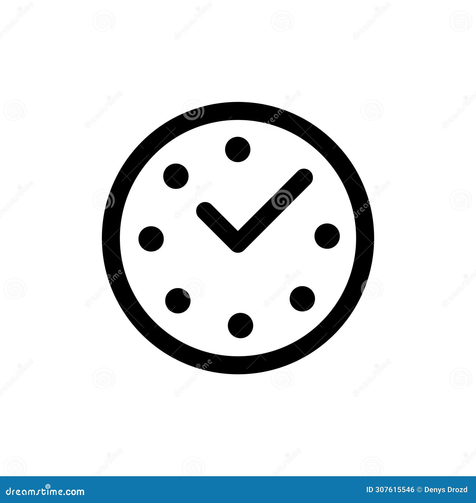 Clock Face Icon Vector. Wall Clock Illustration Sign. Time Symbol ...