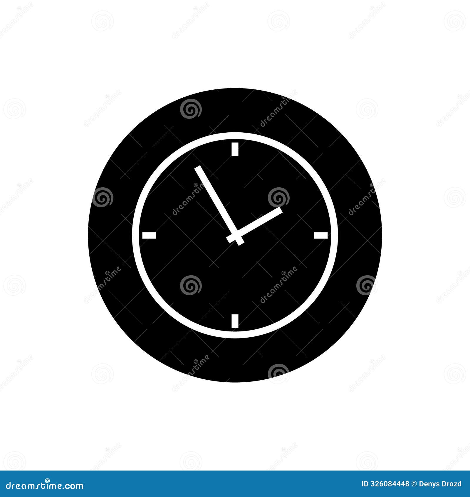 Clock Face Icon Vector. Wall Clock Illustration Sign. Time Symbol ...