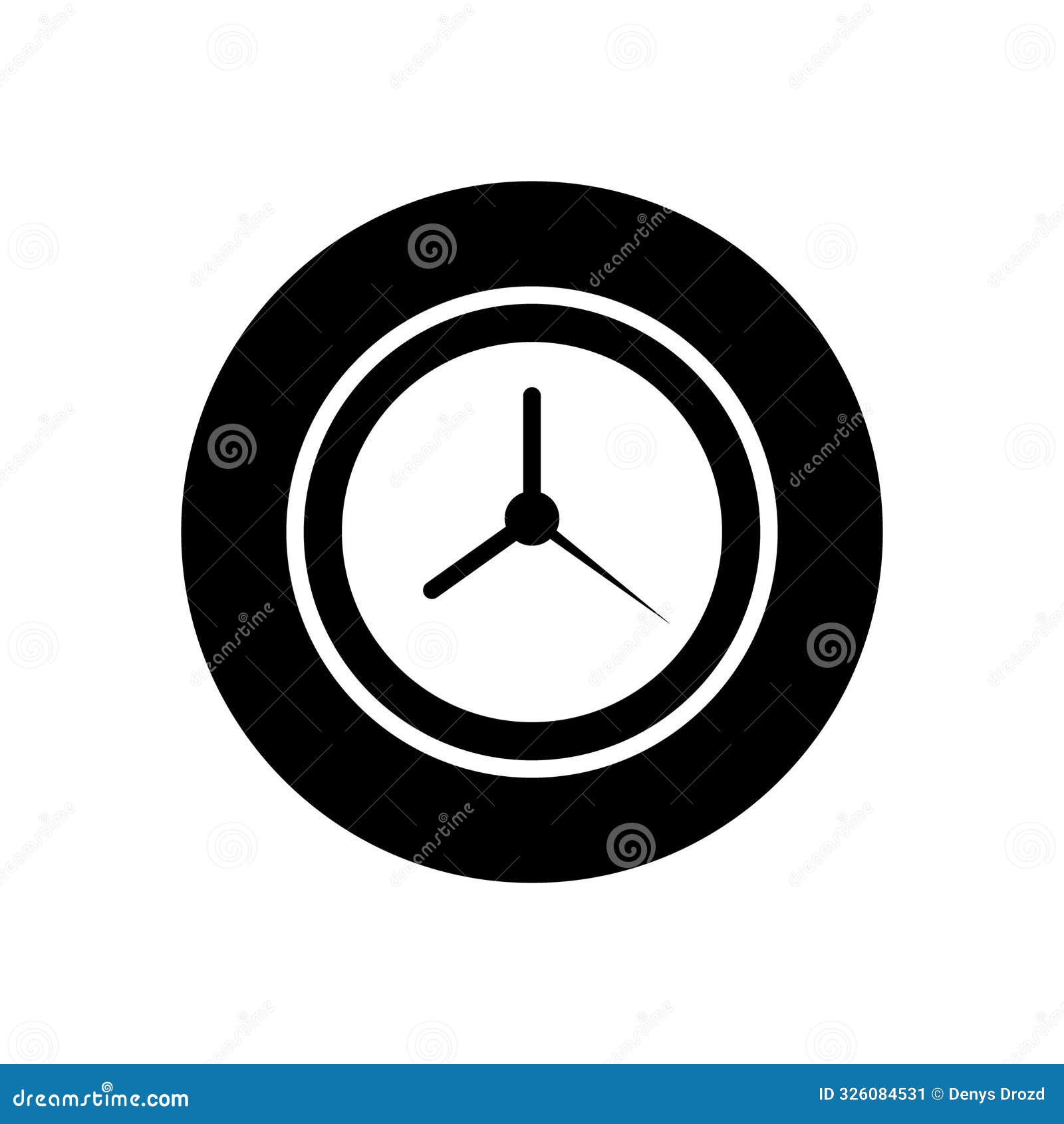Clock Face Icon Vector. Wall Clock Illustration Sign. Time Symbol ...