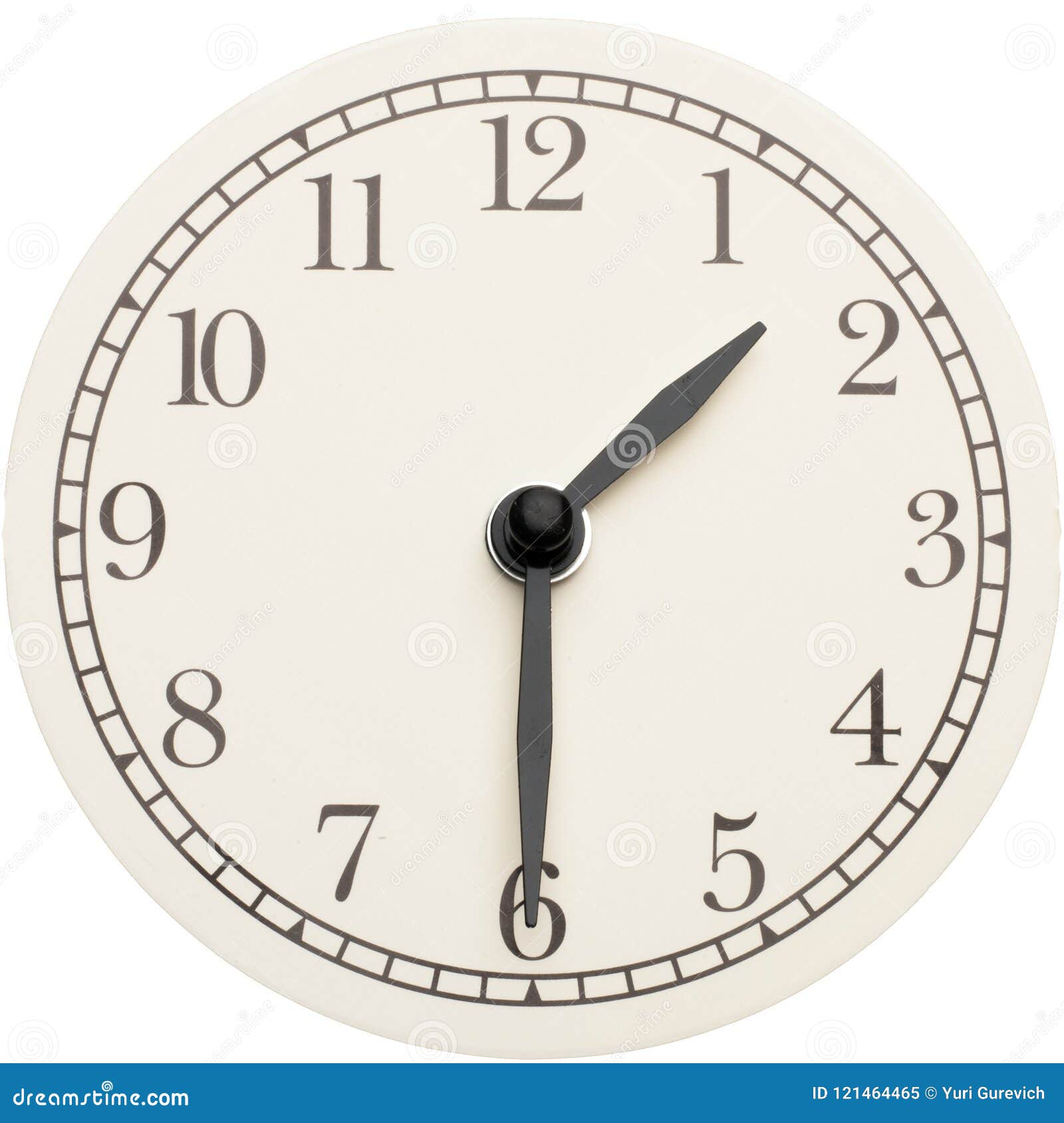 Clock Face Isolated on White Background Stock Image - Image of object ...