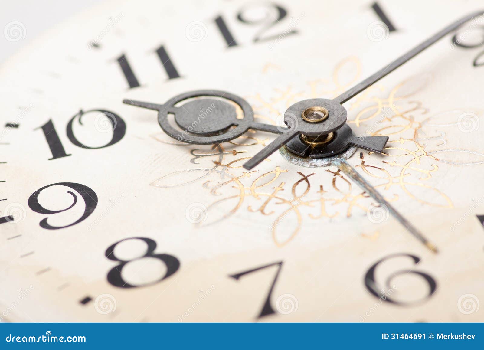 Clock Face. Close Up On Clockwise. Time Concept. Time Concept With ...