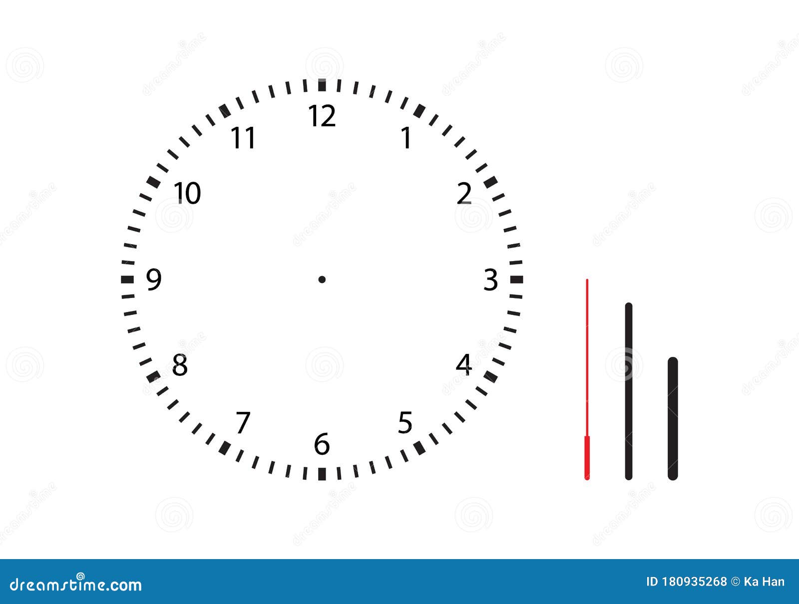 Clock Face Mock Up with Hour, Minute and Second Stock Vector ... Clock Face Mock Up with Hour, Minute and Second Stock Vector ...