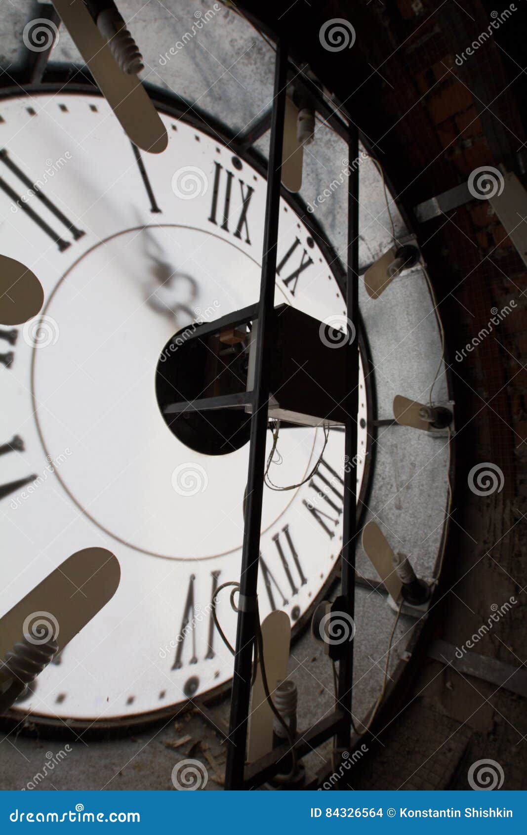 The Mechanism Inside The Tower Clock Royalty-Free Stock Photography ...
