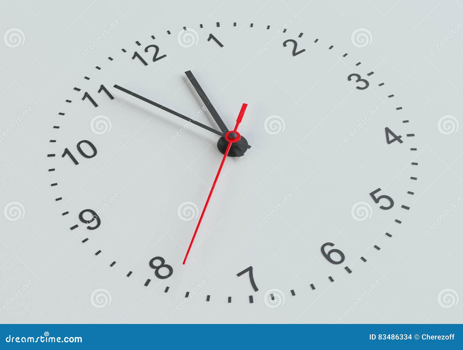 Clock Face. Perspective View Stock Illustration - Illustration of ...