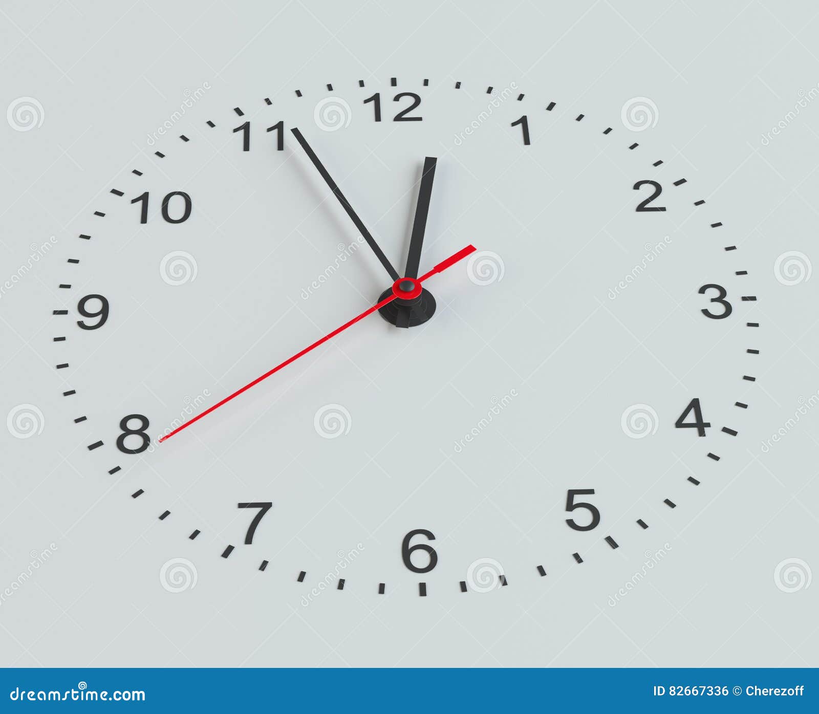 Clock Face. Perspective View Stock Illustration - Illustration of ...