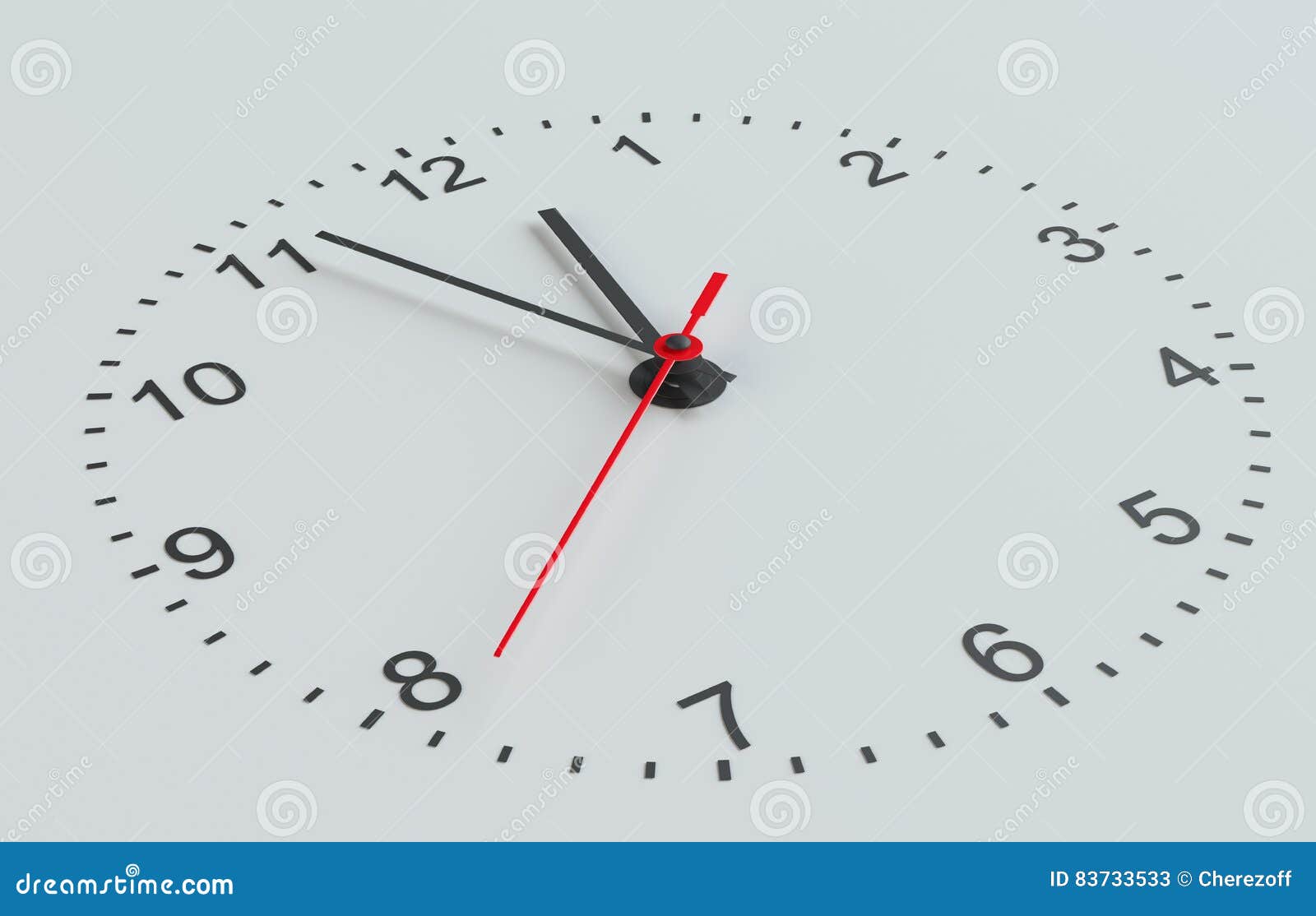 Clock Face. Perspective View Stock Illustration - Illustration of ...