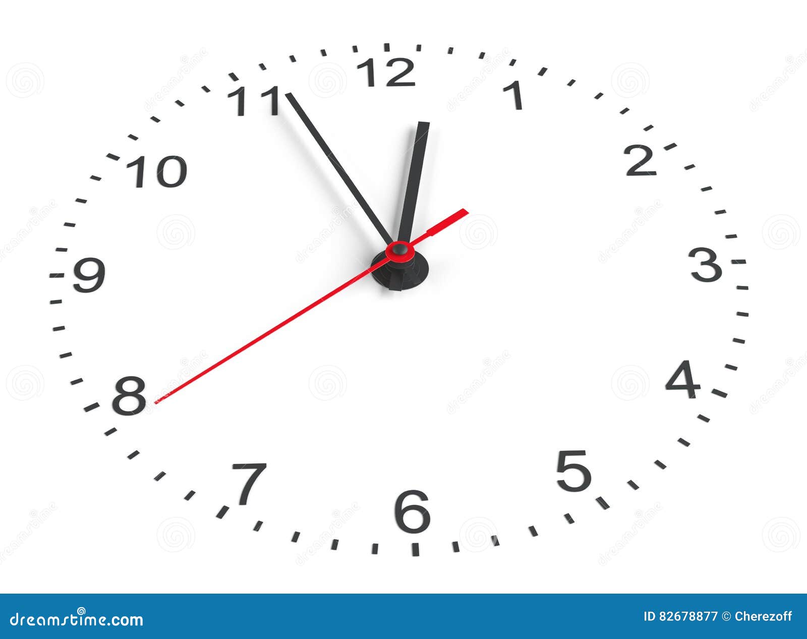 Clock Face. Perspective View Stock Illustration - Illustration of ...