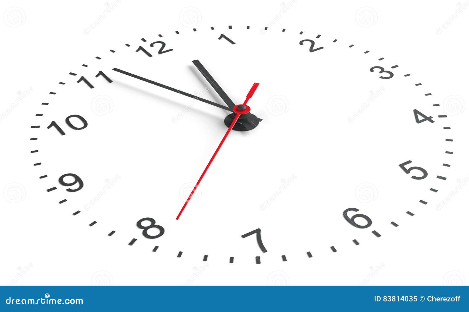 Clock Face. Perspective View Stock Illustration - Illustration of ...