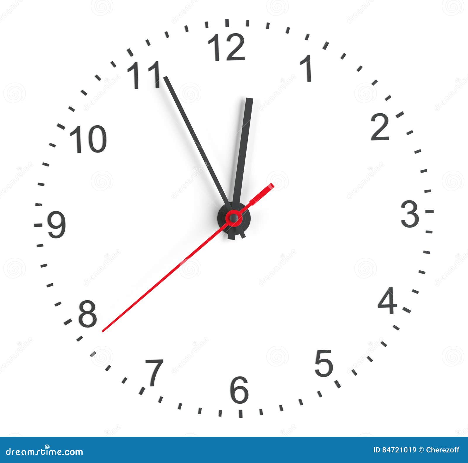 Clock Face. Perspective View Stock Illustration - Illustration of black ...