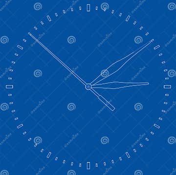 Clock Face. Perspective View Stock Vector - Illustration of minute ...