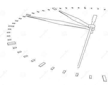 Clock Face. Perspective View Stock Vector - Illustration of hour ...