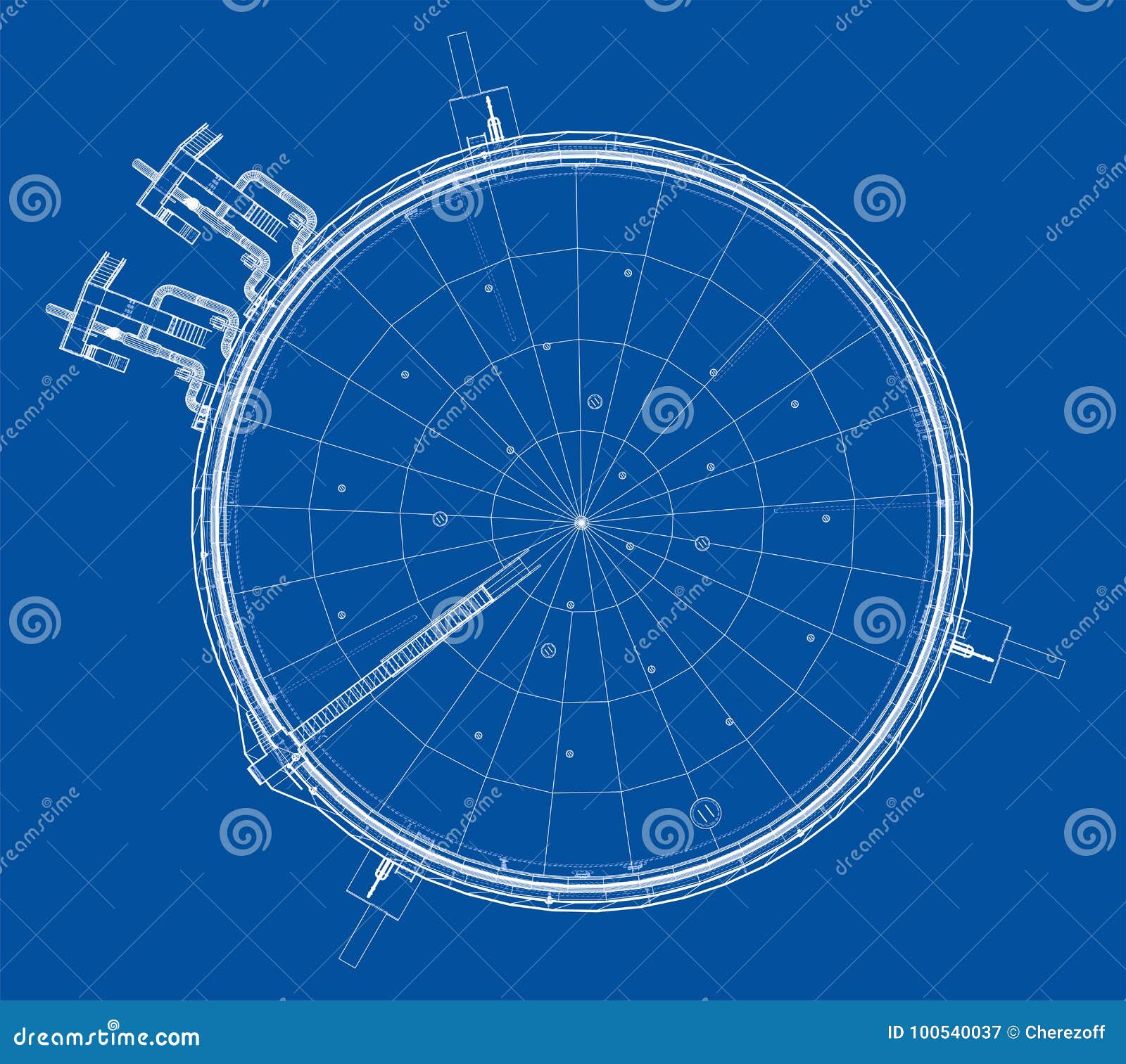 Clock Face. Perspective View Stock Vector - Illustration of simple ...