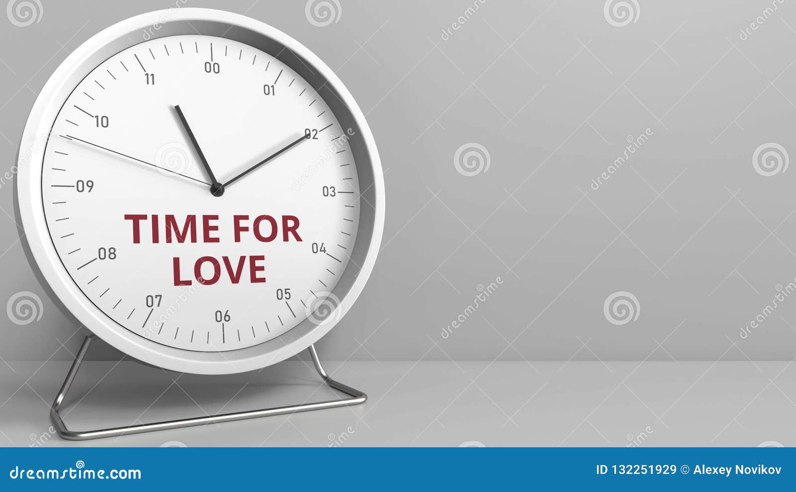 Revealing TIME for LOVE Text on the Clock Face. Conceptual 3D Rendering ...