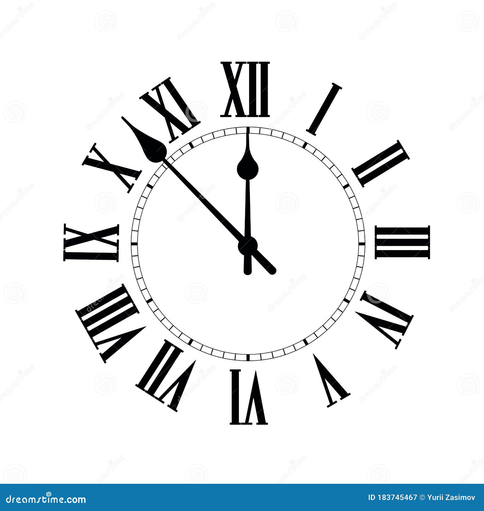 Clock Face Shadow White Background Stock Illustrations – 798 Clock Face ...