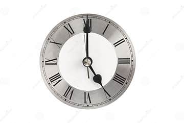 Clock Face Showing 5 O Clock Stock Image - Image of numerals, time: 3384031
