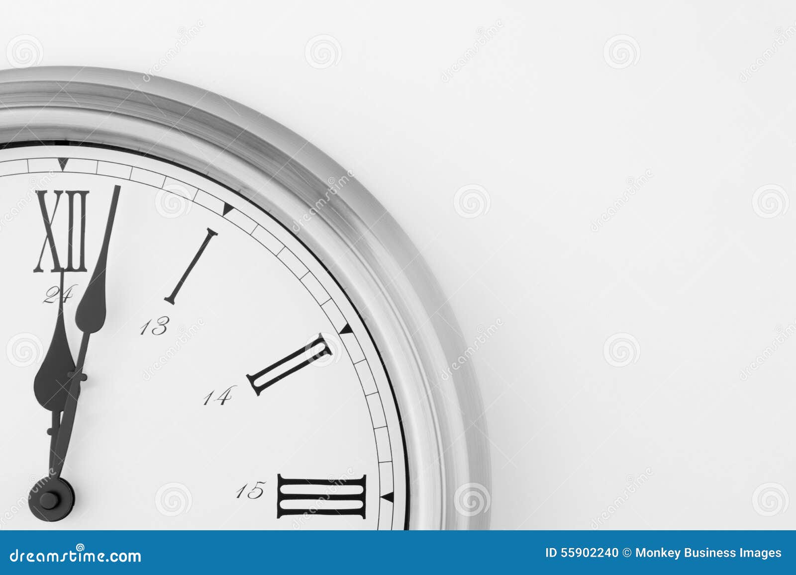 Clock Face stock photo. Image of shot, horizontal, midnight - 55902240