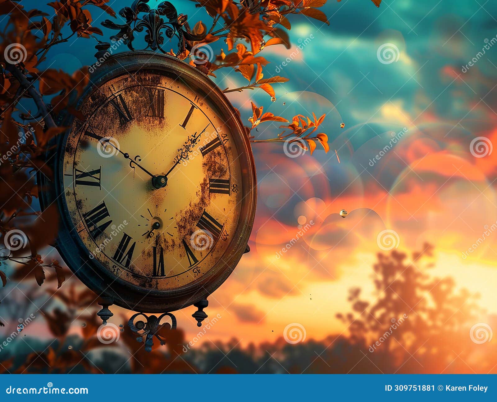 Spring Forward for Daylight Savings Time Stock Illustration ...