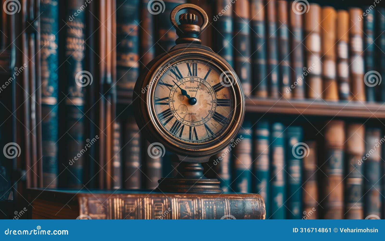 Clock Face Symbolizes Time, Success, and Business Ideas in Office ...