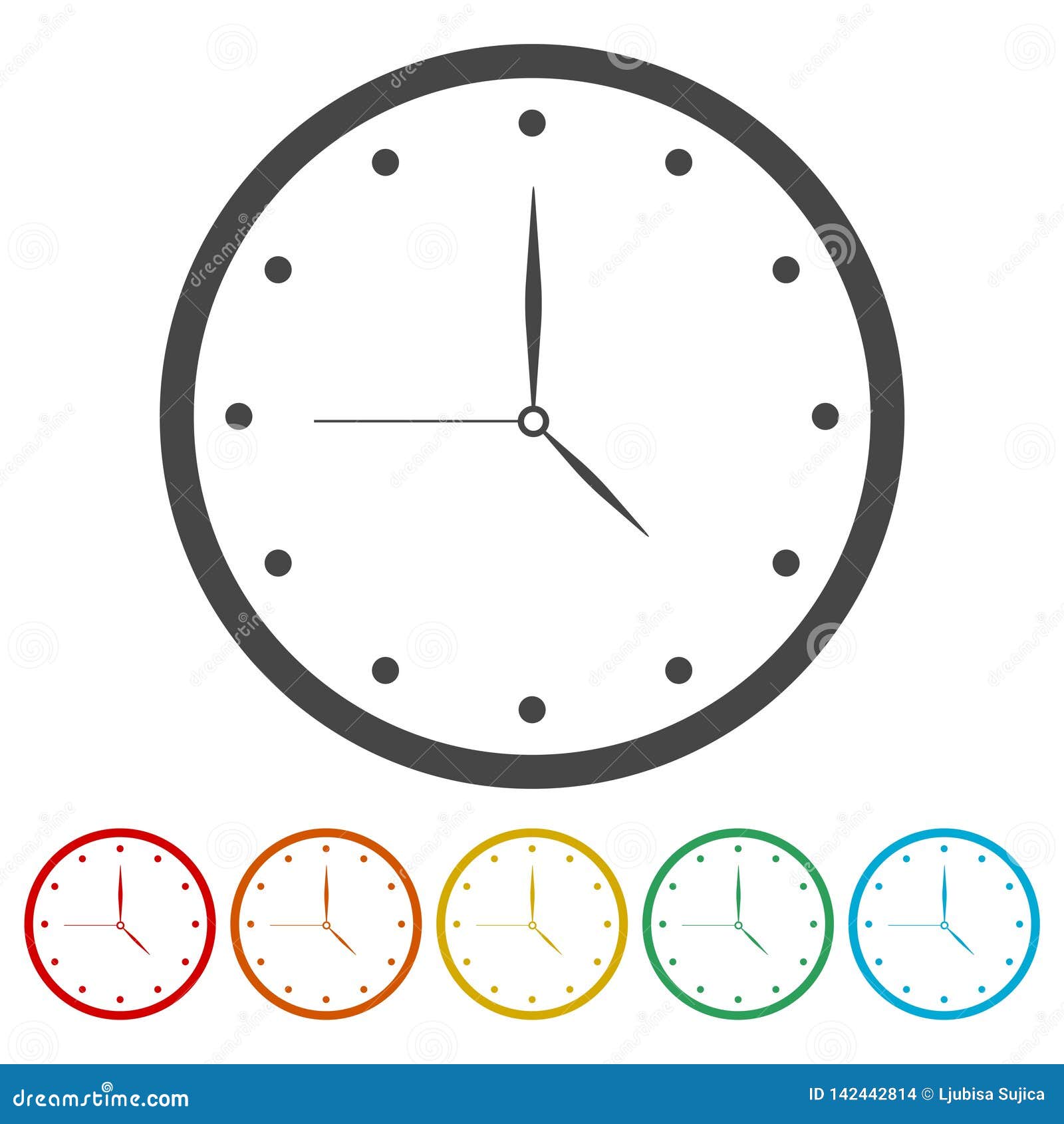 Clock face vector stock vector. Illustration of race - 142442814