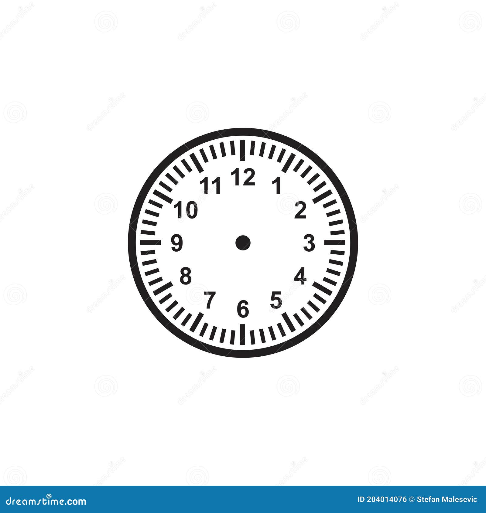 Clock face stock vector. Illustration of number, shape - 204014076