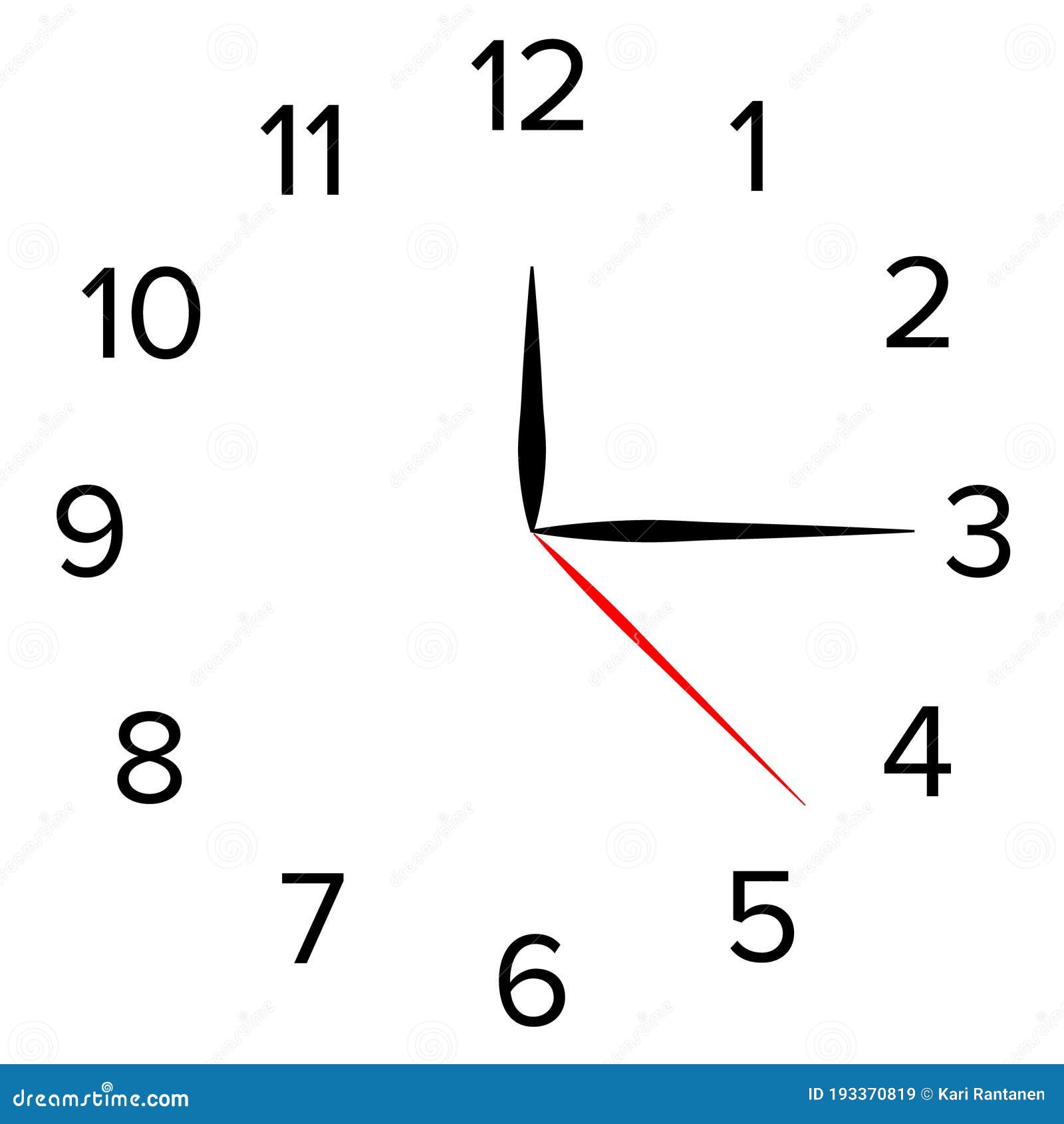 Clock Face Vector Illustration Stock Vector - Illustration of minute ...