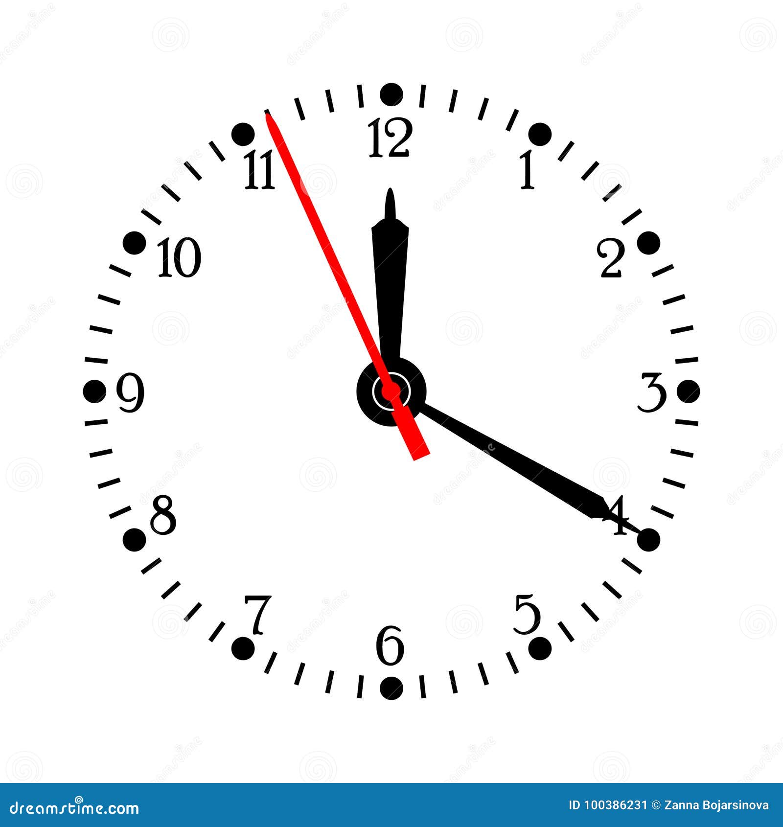 Clock Face Vector Illustration. Stock Vector - Illustration of ...