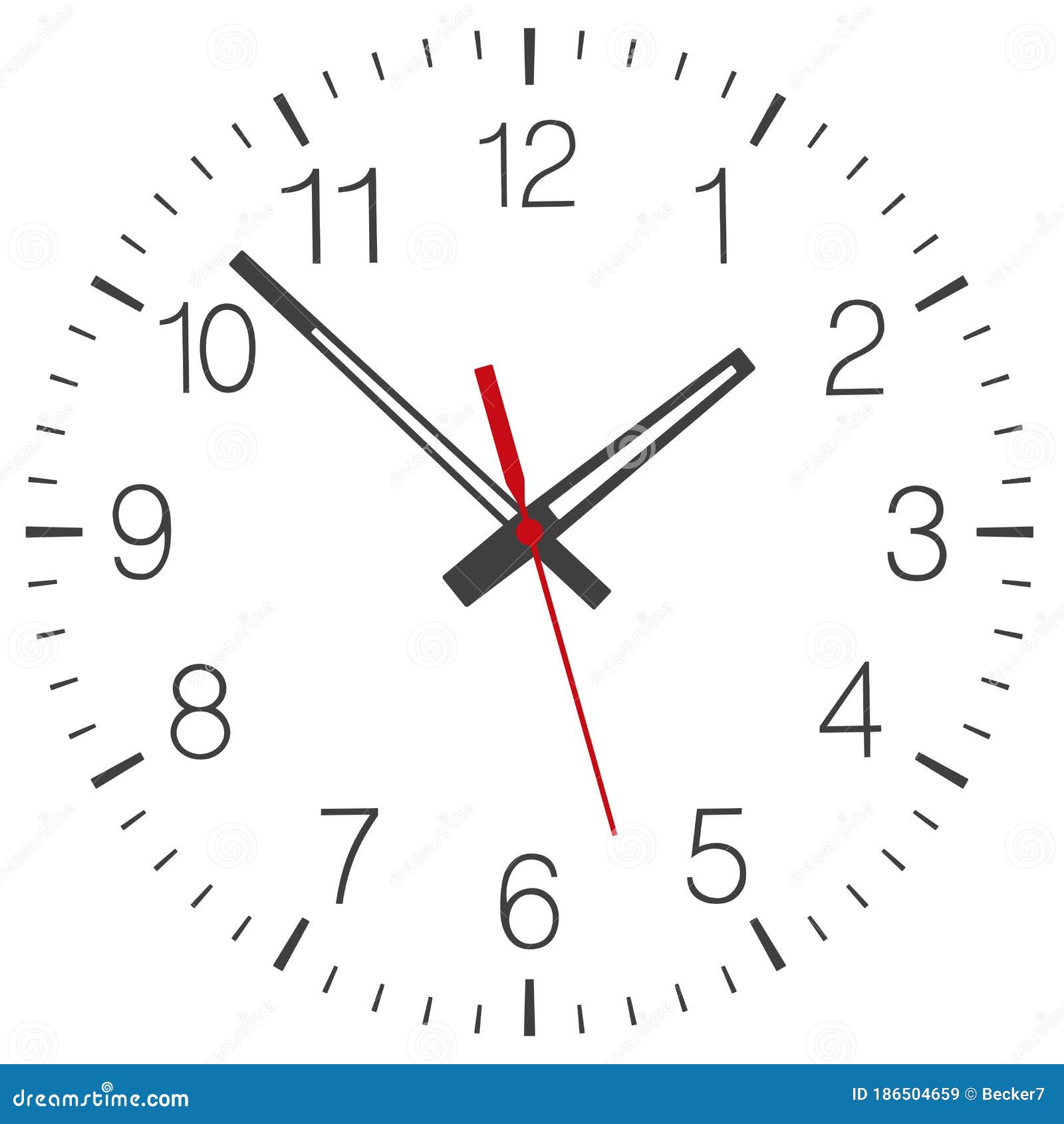 Clock face vector isolated stock vector. Illustration of face - 186504659