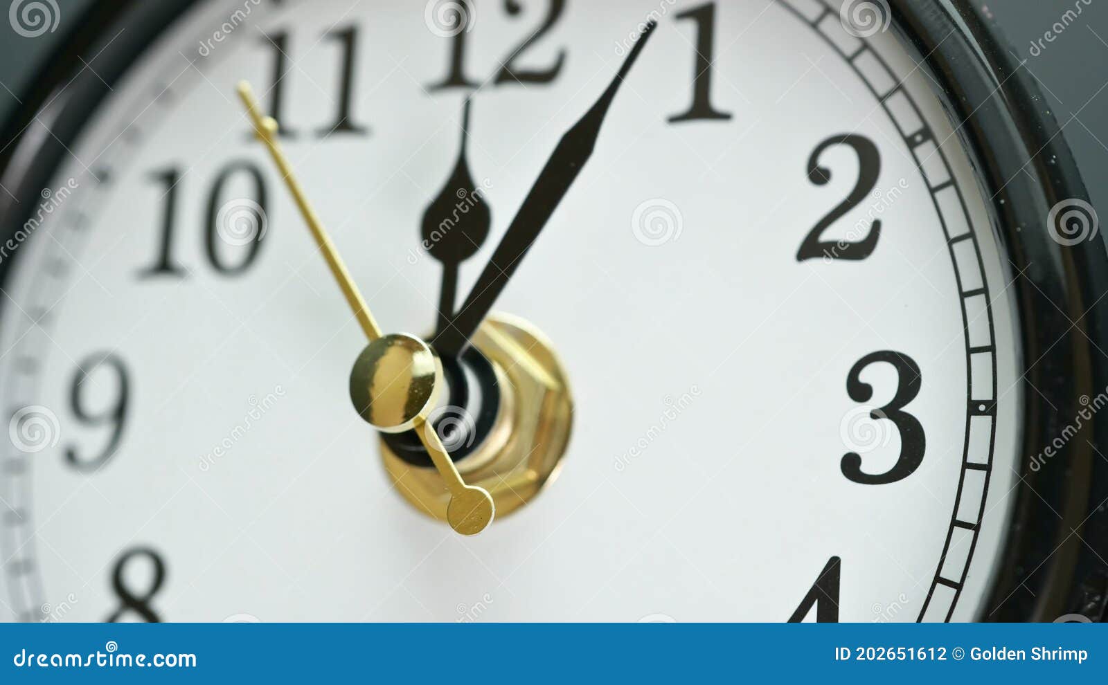 Clock Face View Time Running Out Concept. Close Up of Table Business ...