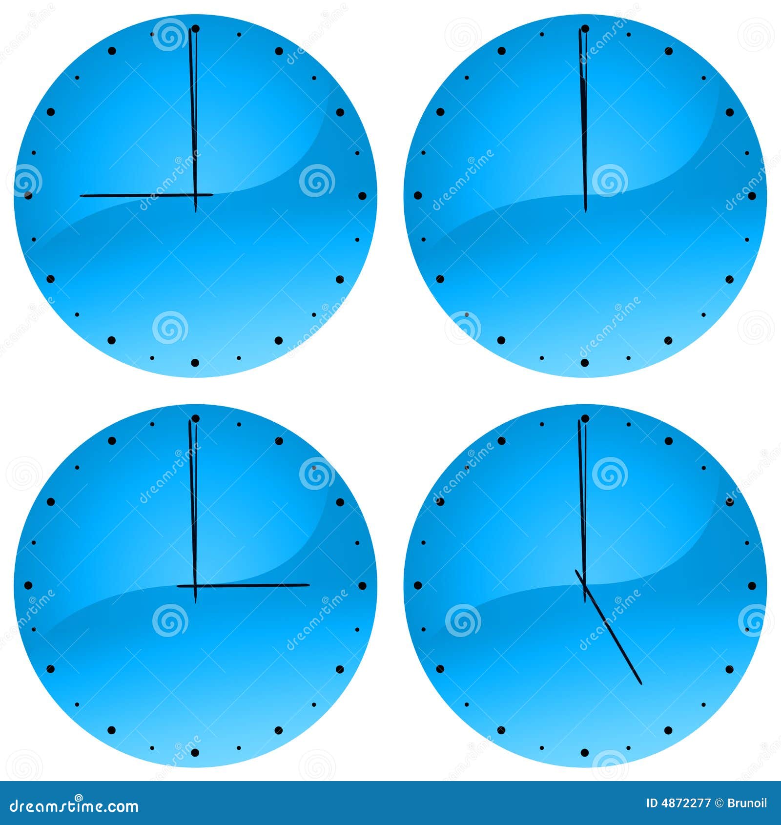 Clock Faces stock vector. Illustration of time, minute - 4872277