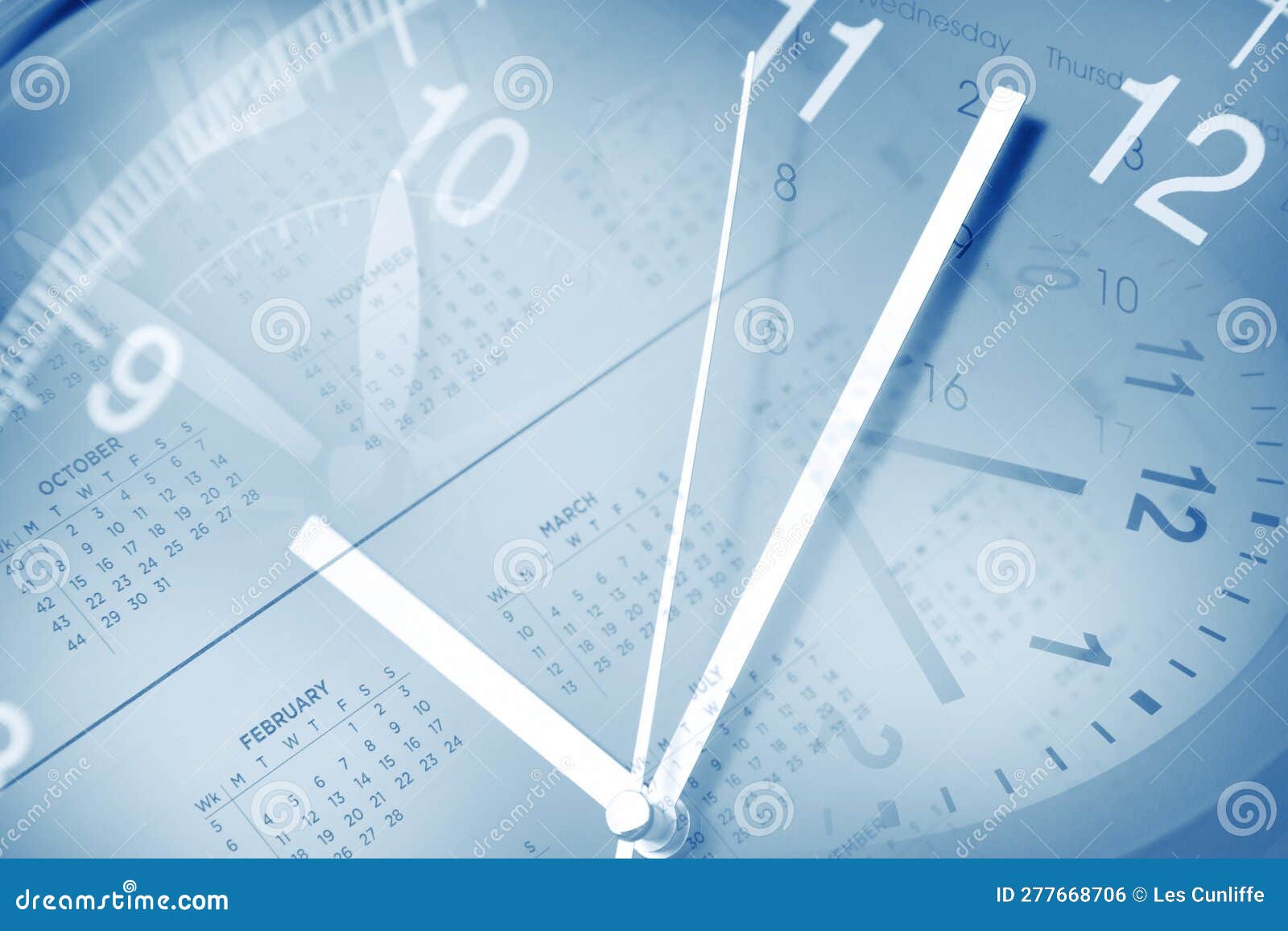 Clocks and calendars stock photo. Image of monthly, calendar - 277668706
