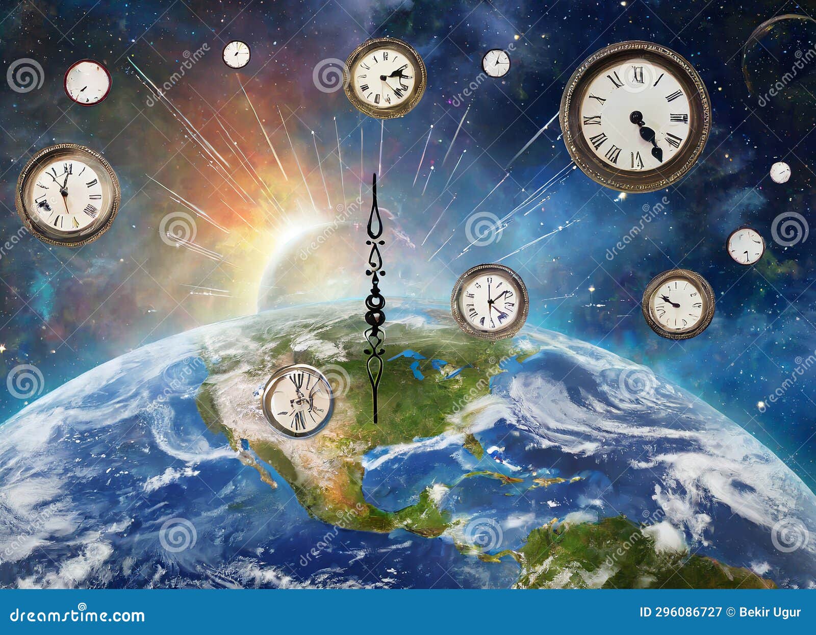 Time and space stock illustration. Illustration of universe - 296086727