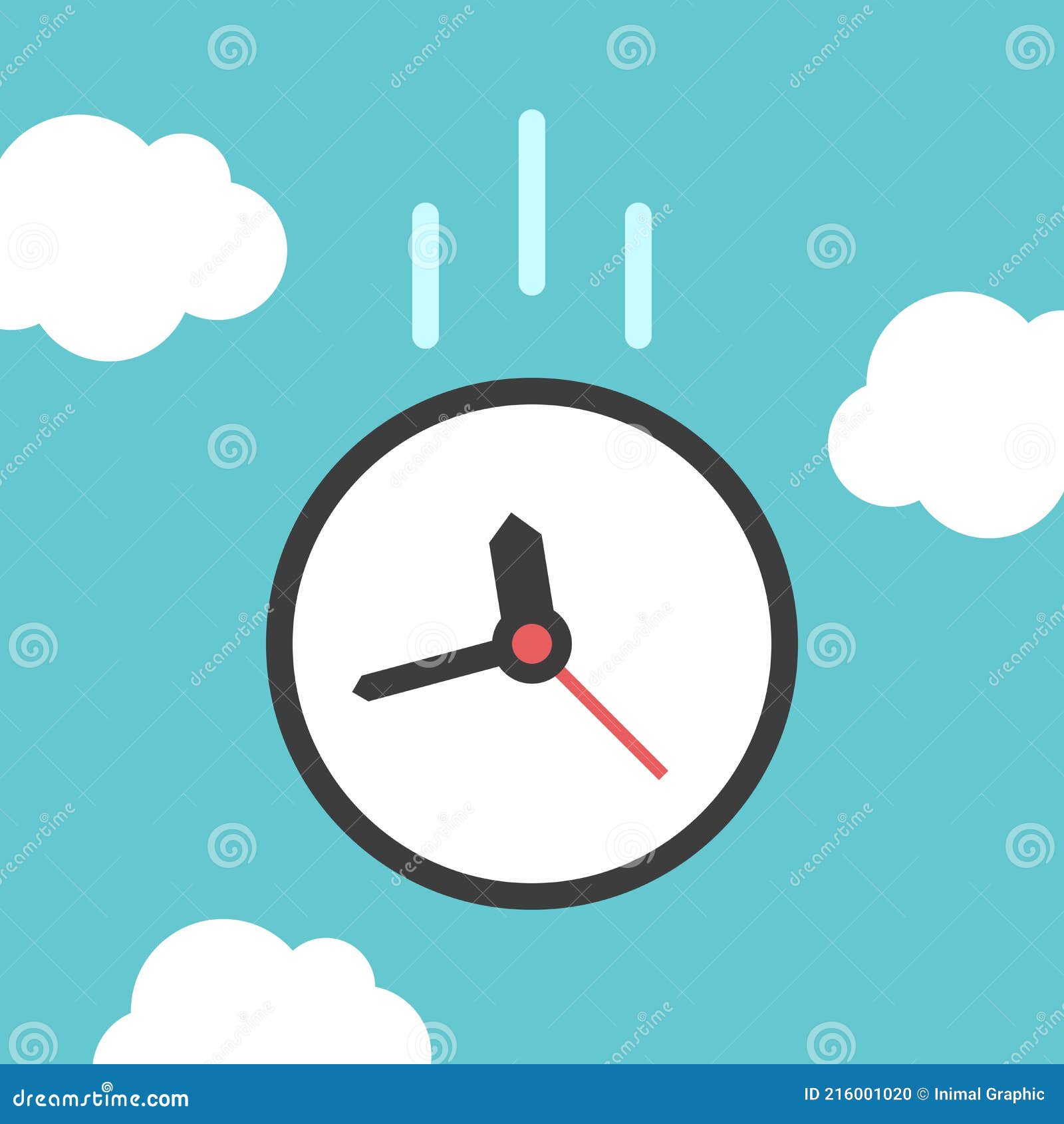 Clock Falling, Time, Procrastination Stock Vector - Illustration of ...