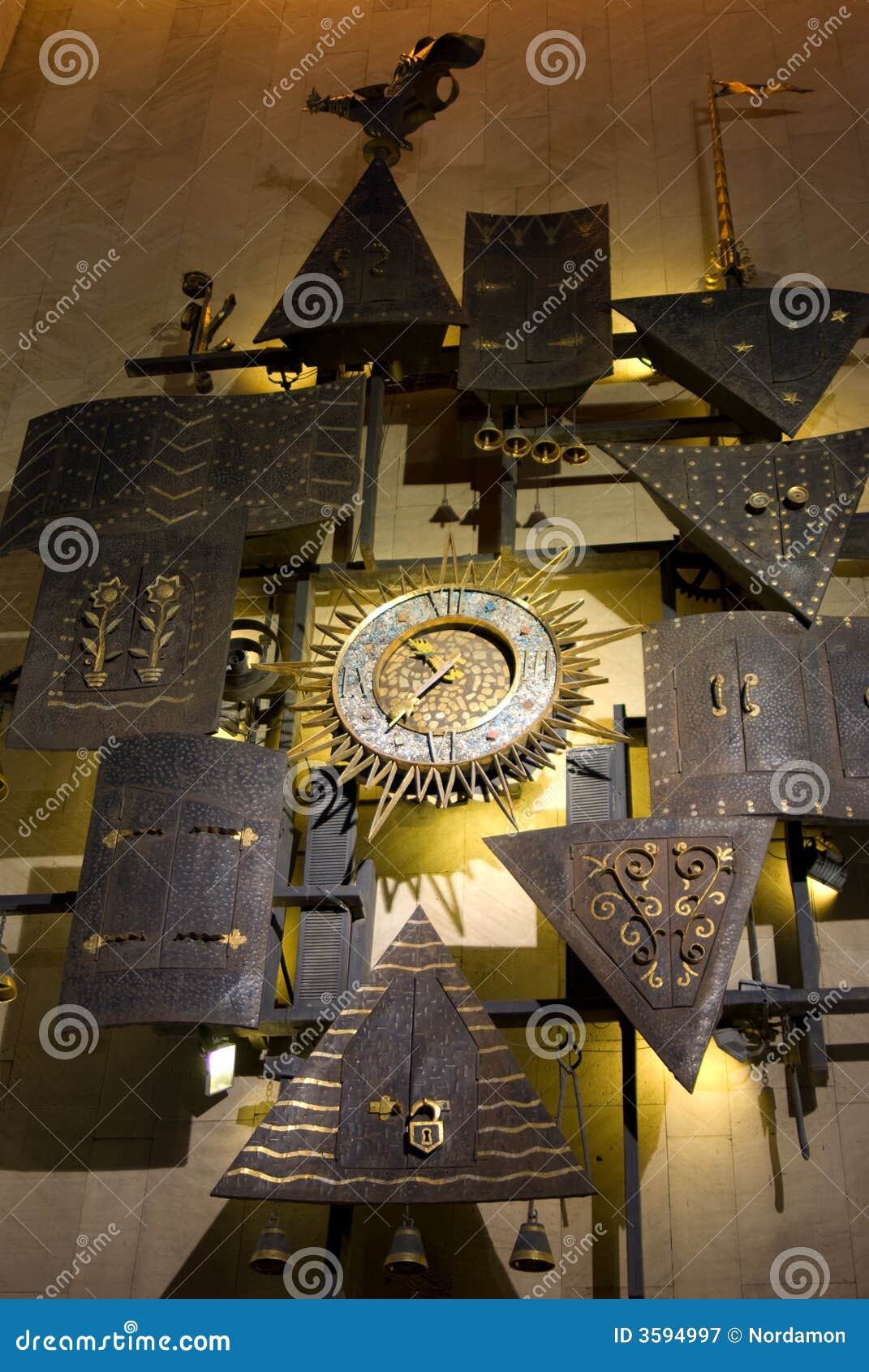 Clock with Figures stock image. Image of obrazcov, clock - 3594997