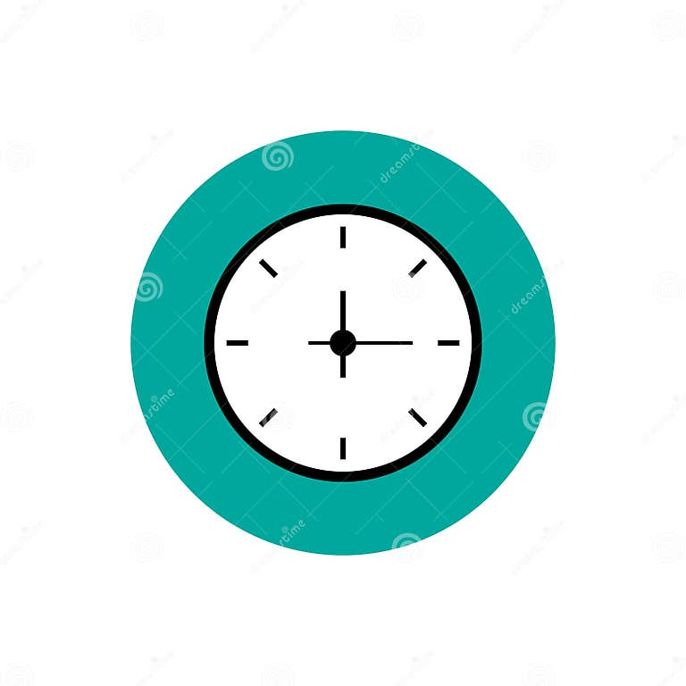 Clock Flat Style Vector Icon. Time Vector Illustration. Stock Vector - Illustration of creative ...