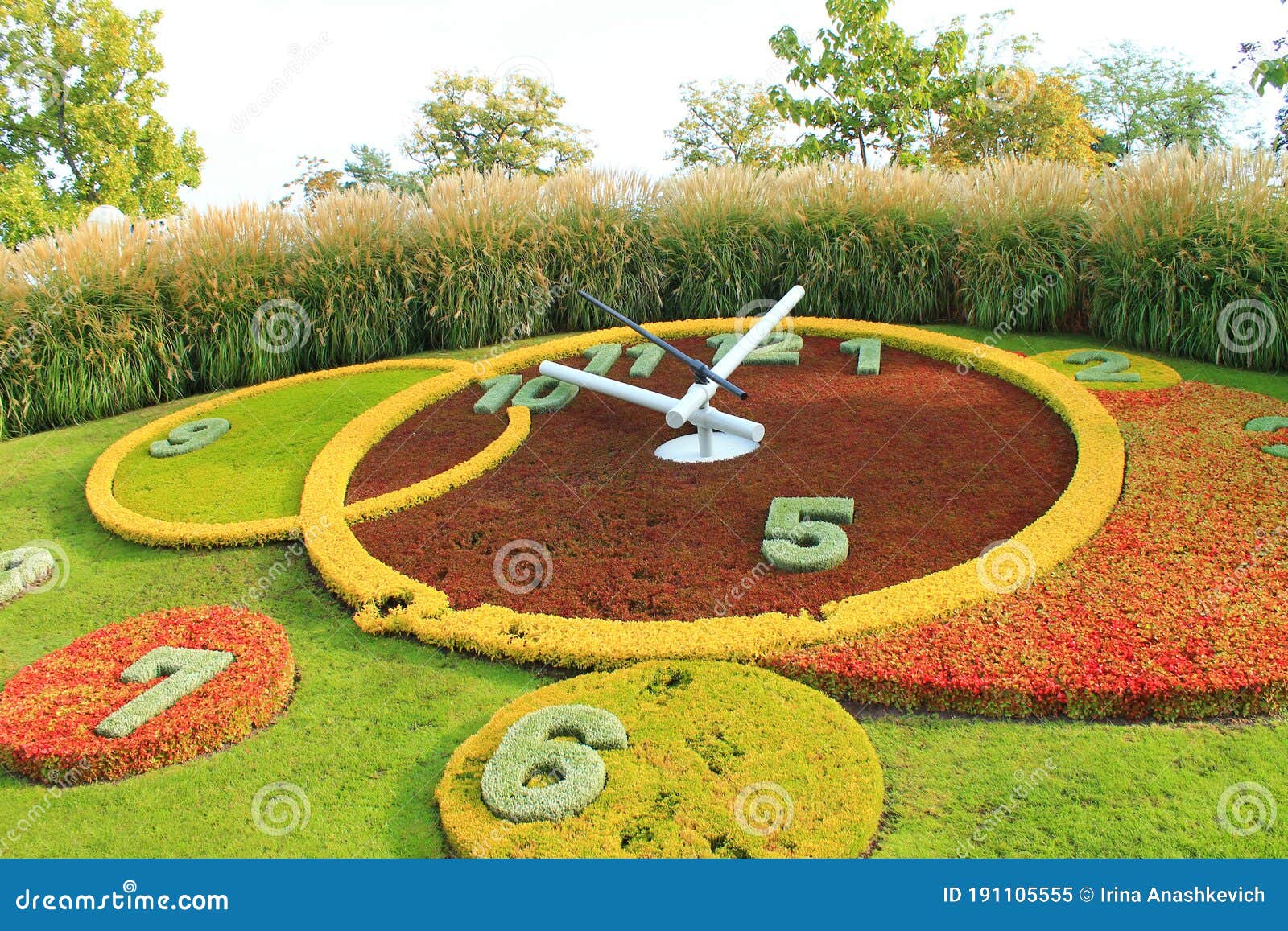 Clock of Flowers in Geneva. Switzerland Stock Image - Image of culture ...