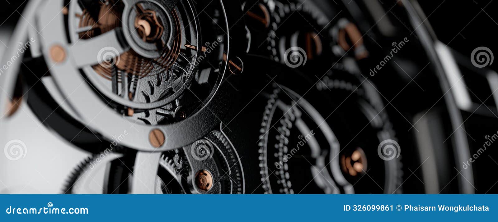 Clock Gear Icons. Black And White. Vector Time Symbols. Mechanical ...