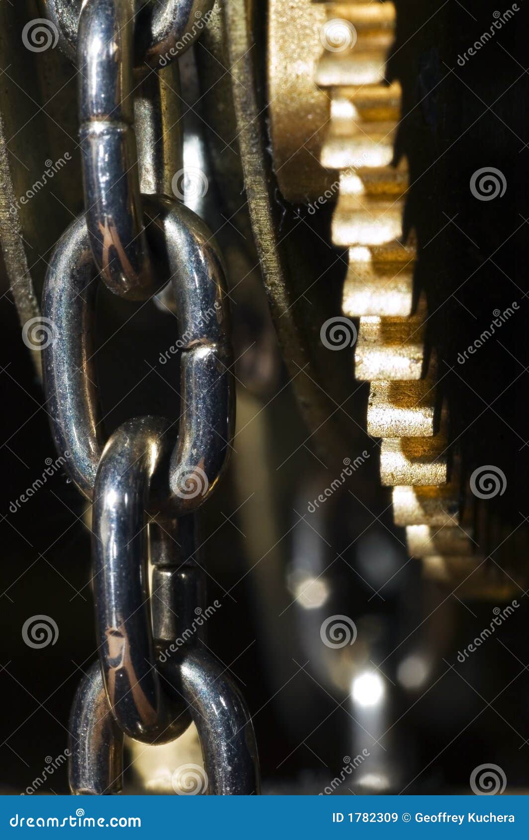 Clock Gear & Chain stock image. Image of pendulum - 1782309