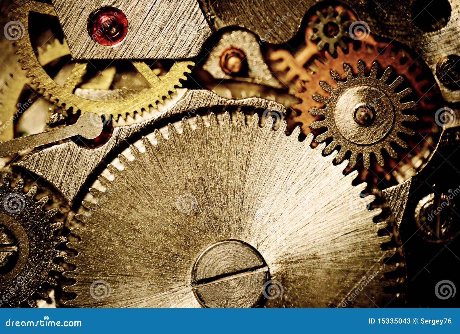 Clock gear closeup stock image. Image of clock, stone - 15335043