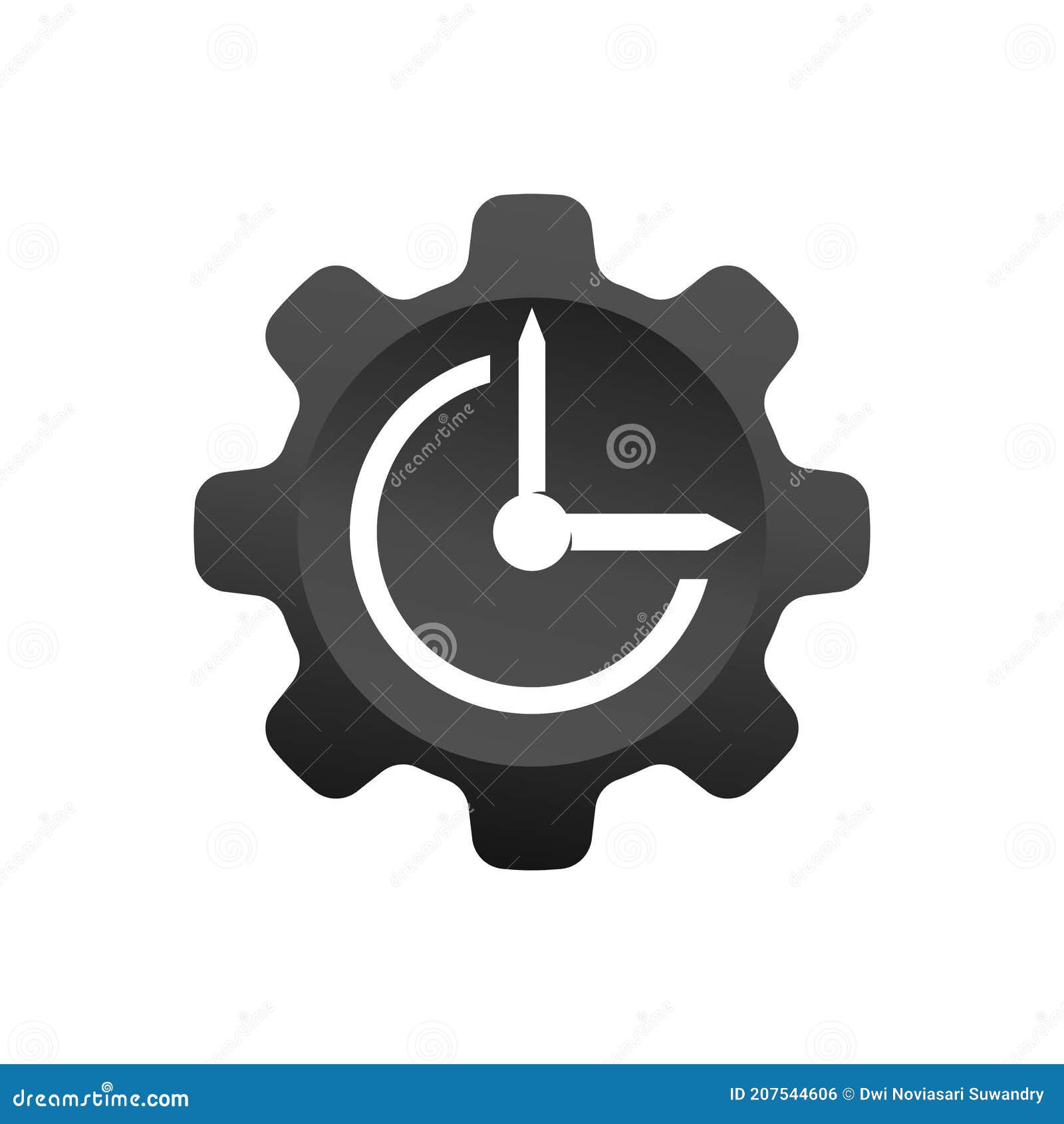 Clock Gear Logo Time Gear Logo with Bold Concept Stock Vector ...