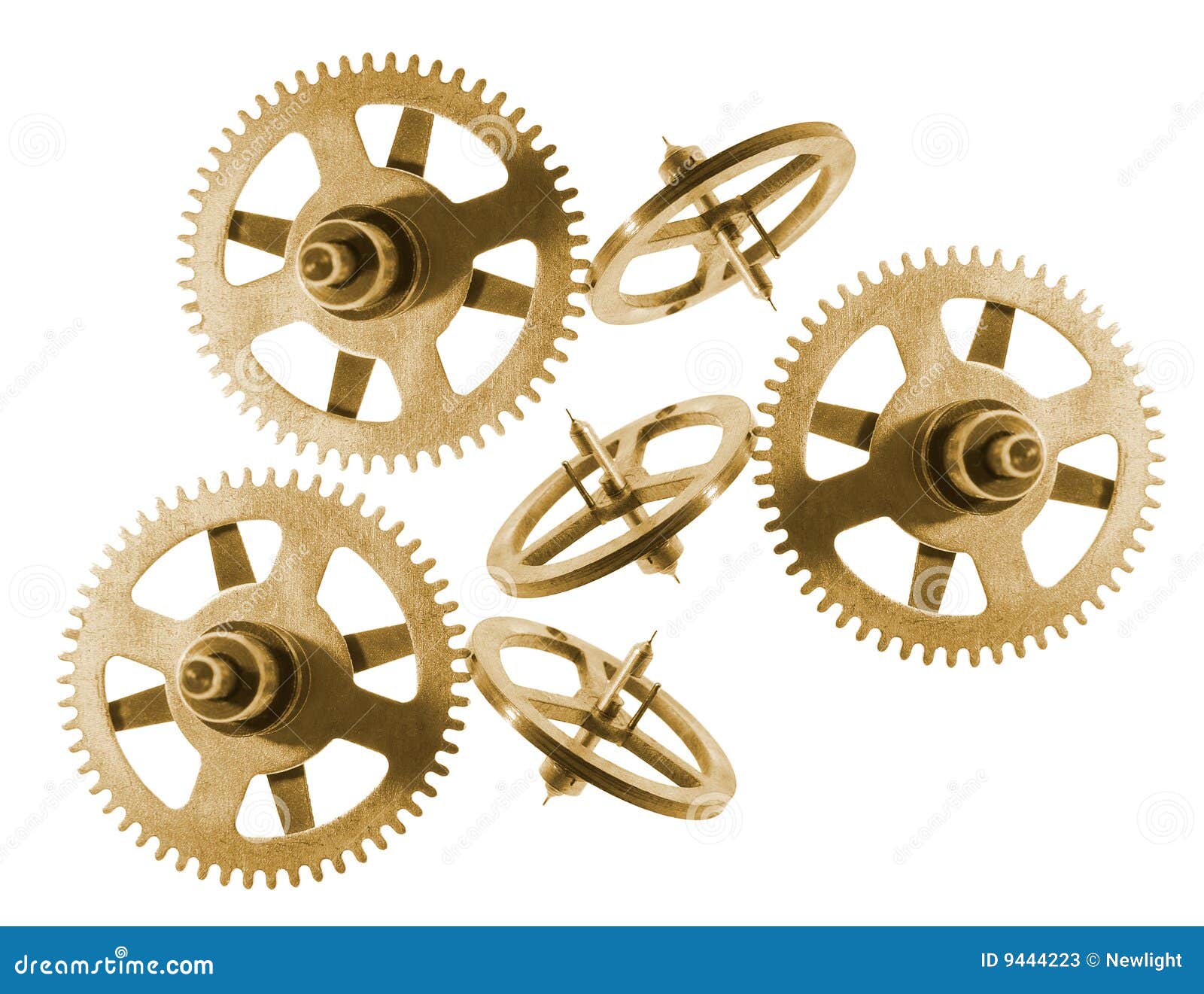 Clock Gear Wheels stock image. Image of mechanism, white - 9444223
