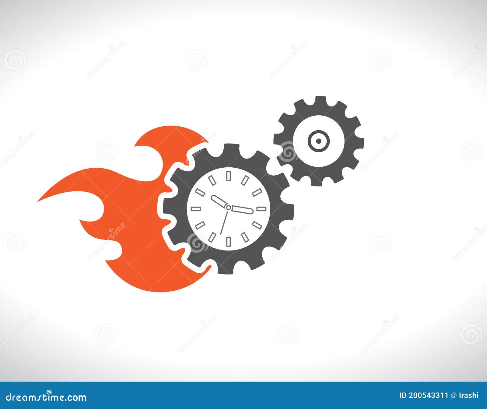 Clock Flame Speed Time Icon. Stopwatch Countdown Circle Logo Burn Alarm ...