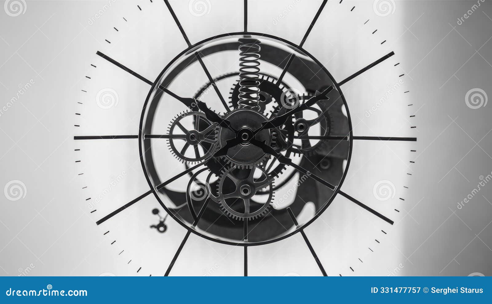 A Clock with Gears and Wheels on the Face of it, AI Stock Image - Image ...