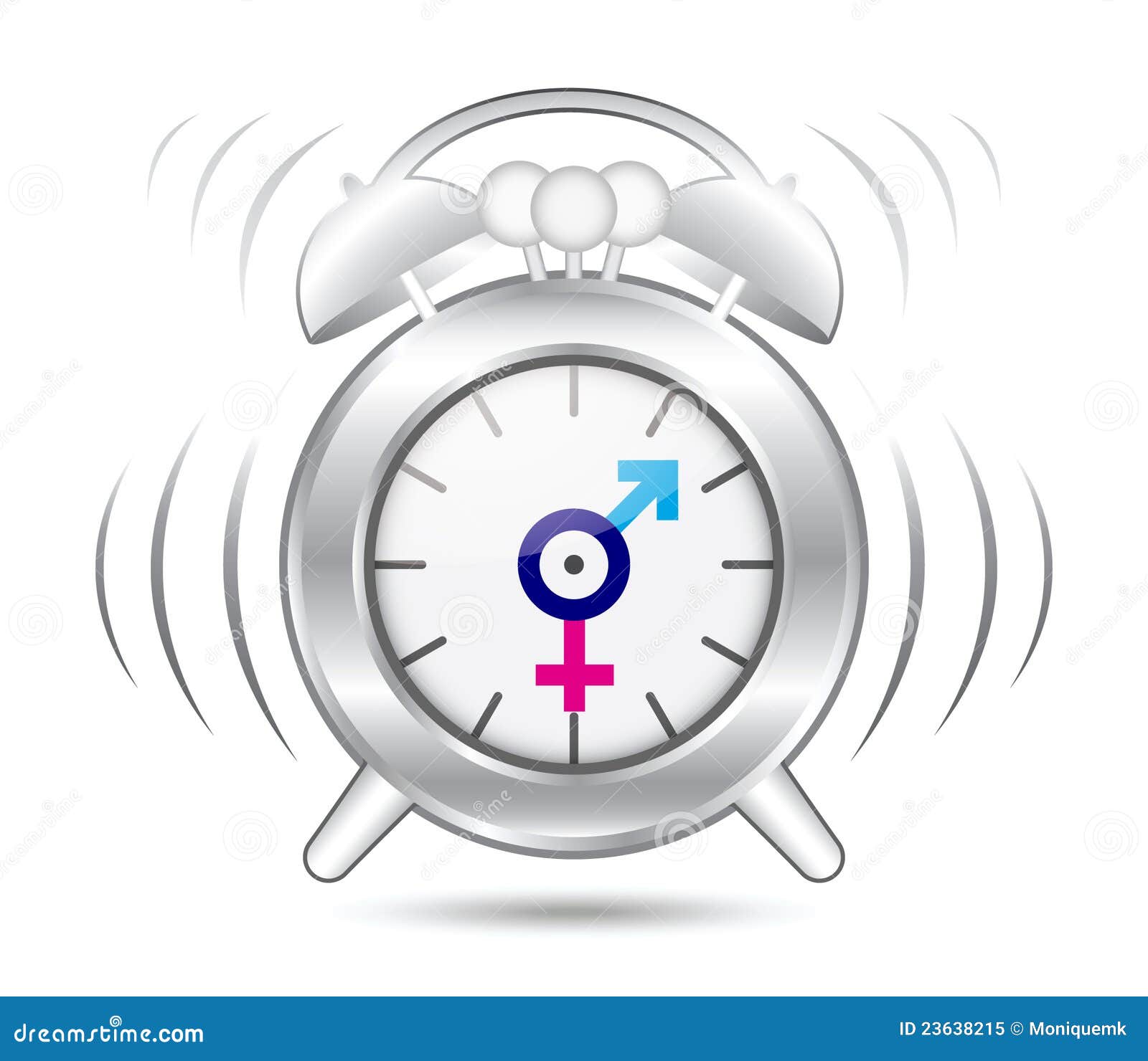 Clock gender symbol stock vector. Illustration of white - 23638215