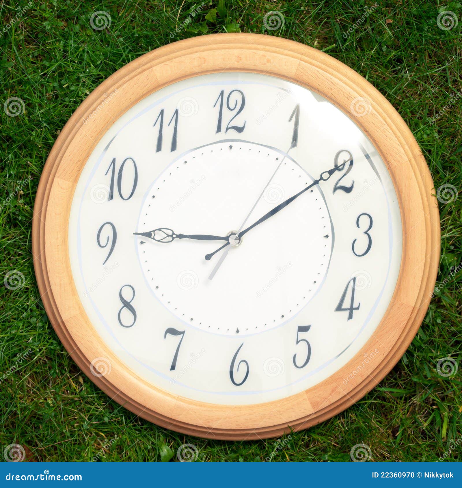 Clock on the grass stock photo. Image of freedom, holidays - 22360970