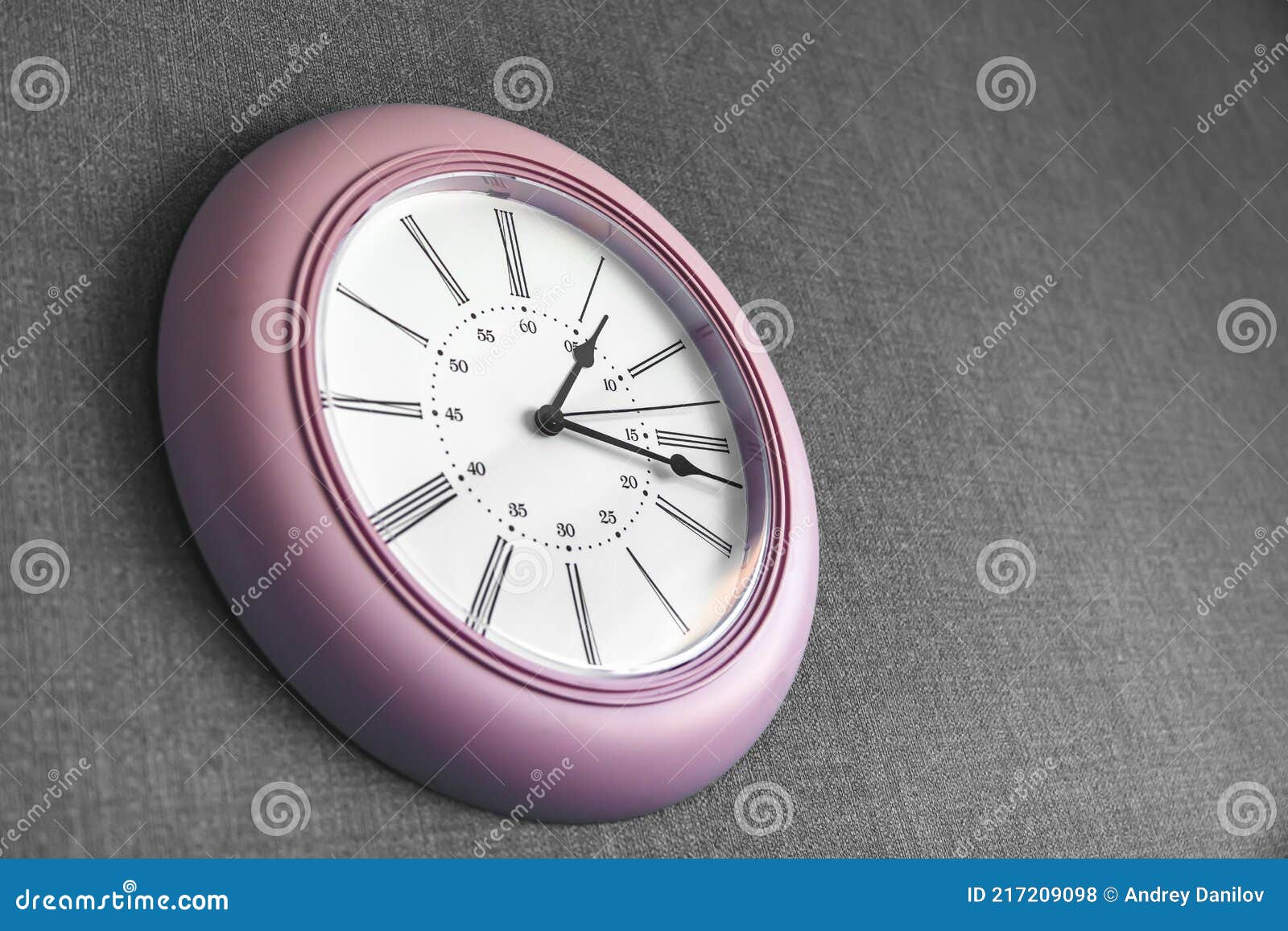 Clock on the gray stock photo. Image of contemporary - 217209098