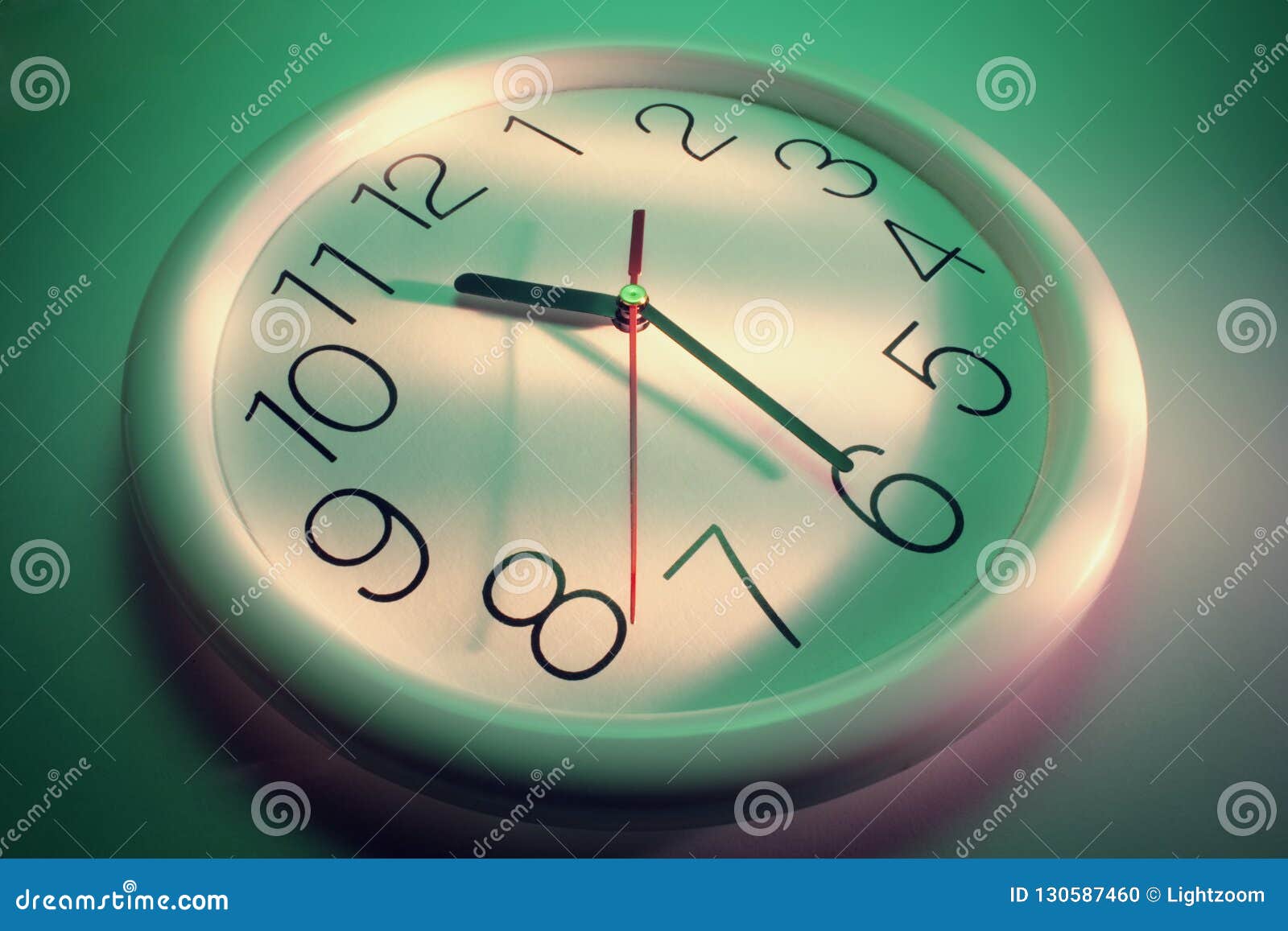 Wall Clock stock photo. Image of timely, schedule, hands - 130587460