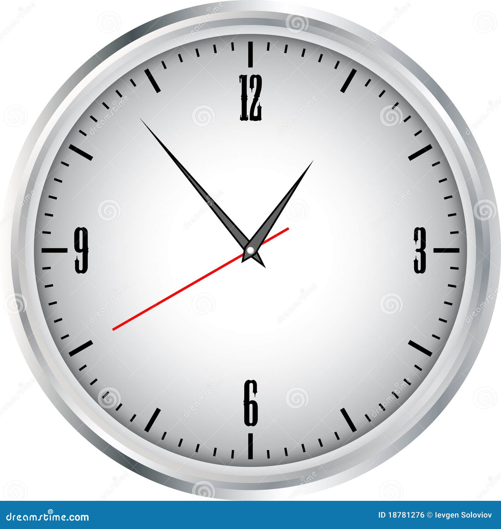 Clock grey stock vector. Illustration of household, circle - 18781276