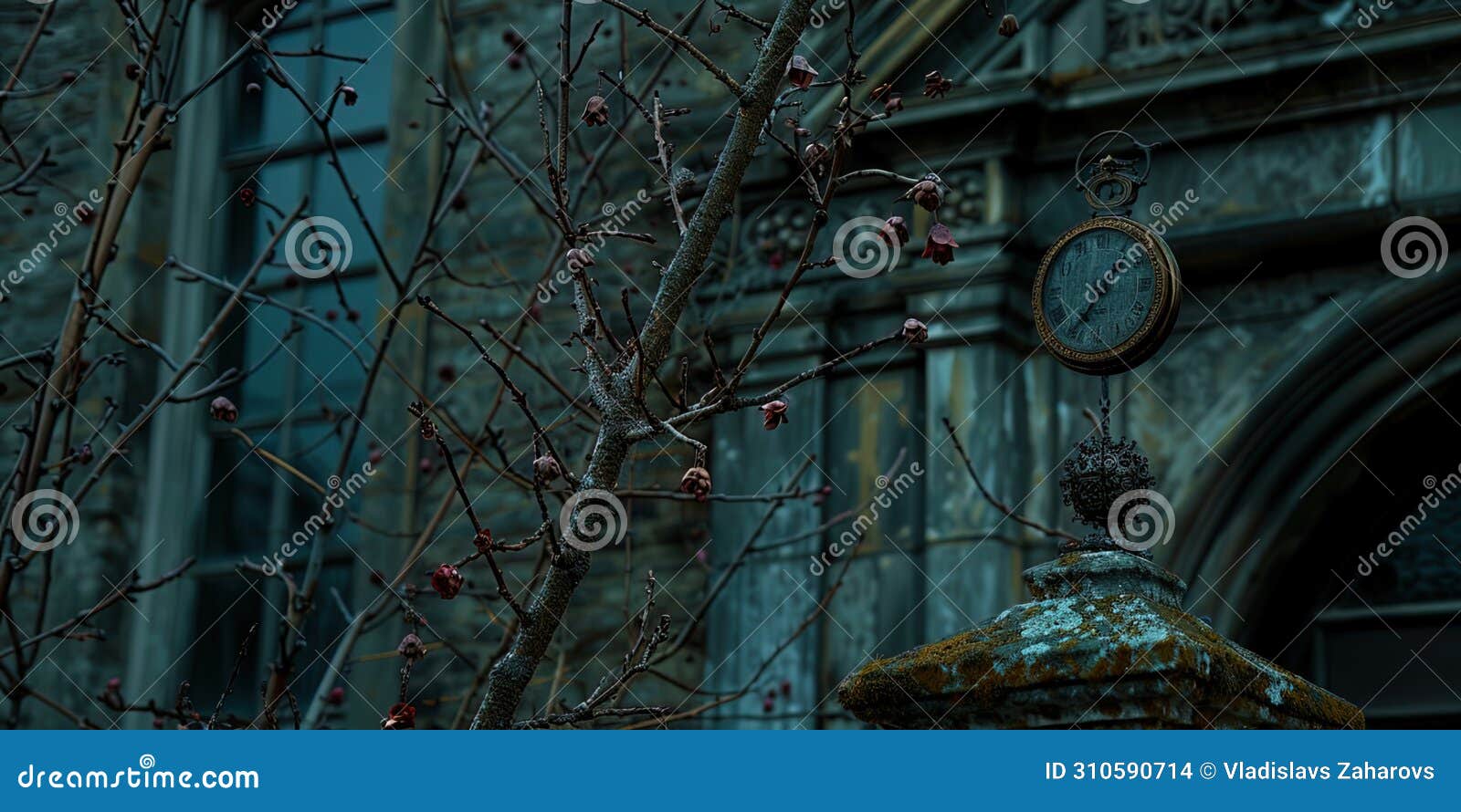 A Clock Growing Like Trees, with Huge Numbers Located on the Branches ...